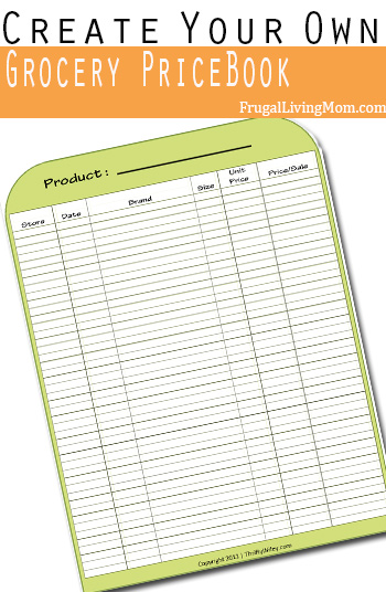 How To Create Your Own Grocery Price Book Frugal Living Mom
